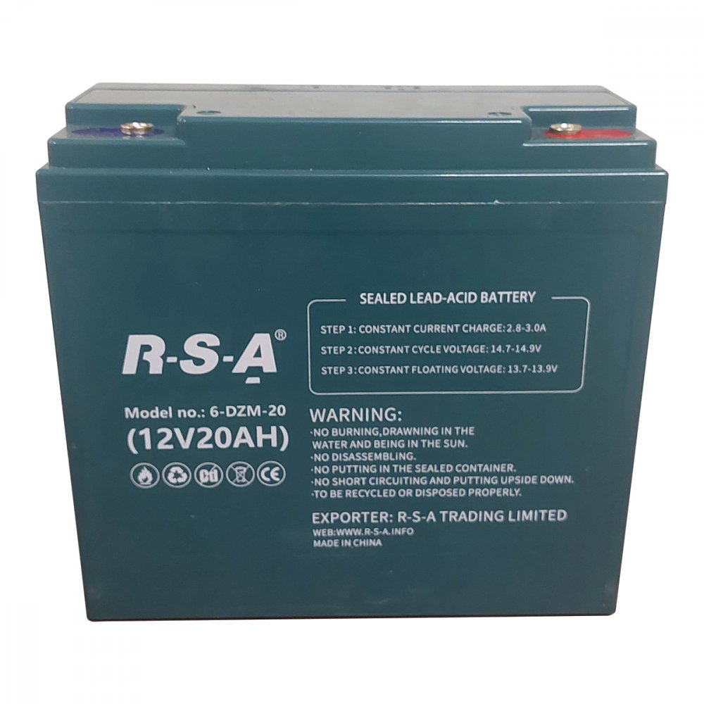 Bateriový článek PB-12V, 20Ah, k elektroskútru RACCEWAY® 2511220250530 :: Motoe